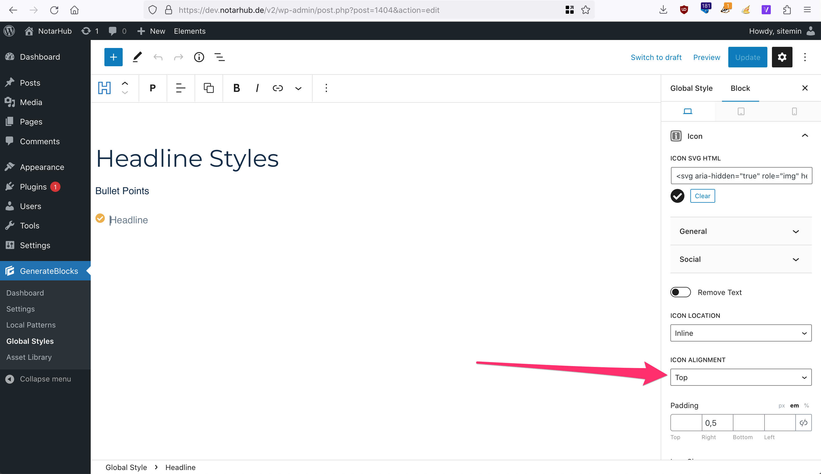 Icon position (global styles) not applied – GeneratePress Icon position (global styles) not applied – GeneratePress